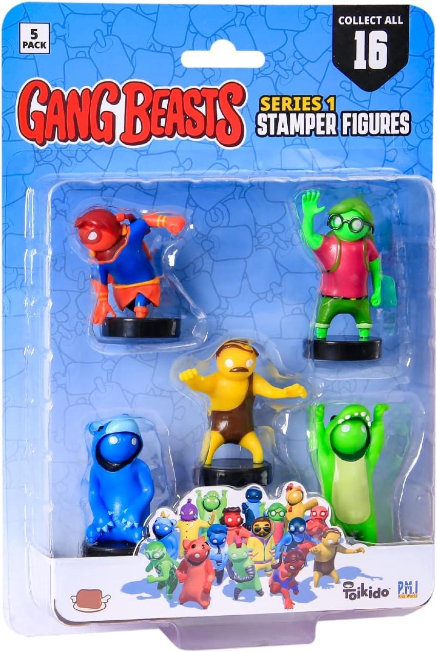 Gang Beasts Stamper Figures 5pk Video Game Character Mini Stamp PMI In ...