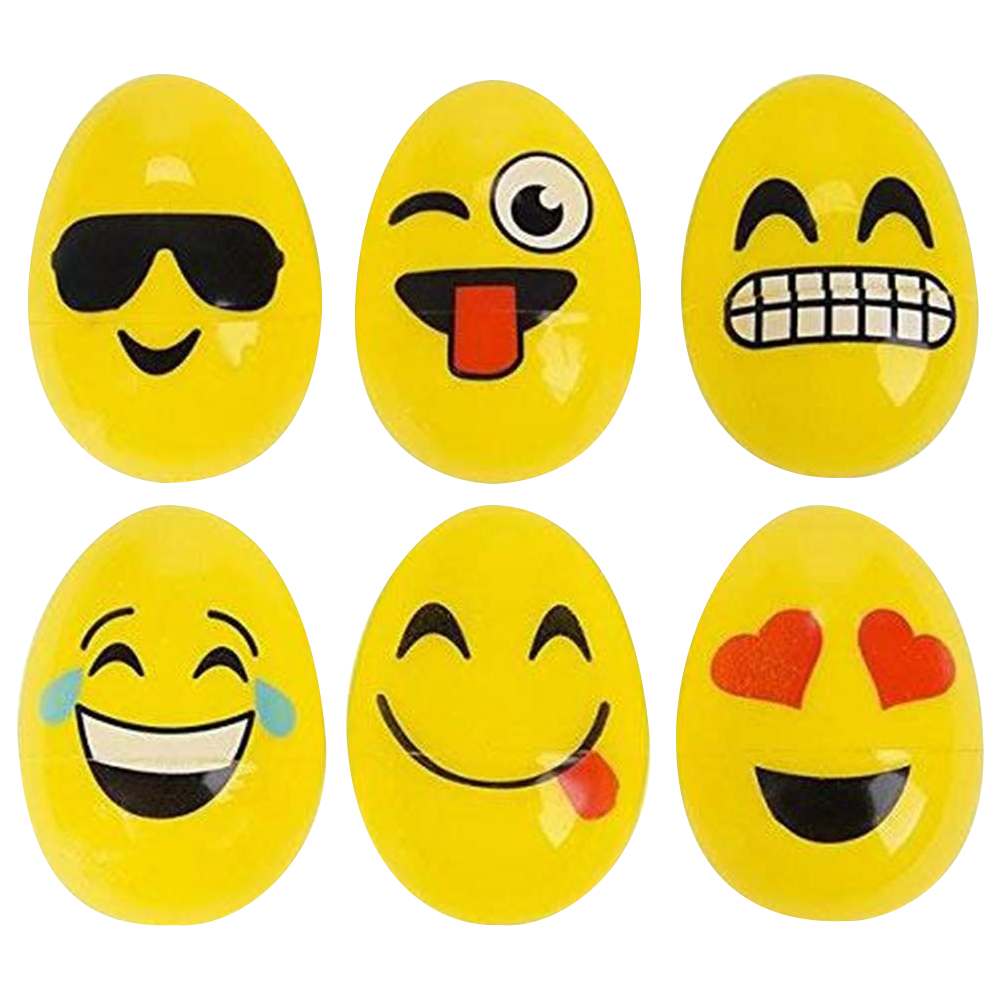 Plastic Easter Egg Hunt Set Emoji Faces 12 count | Archie's Toys ...