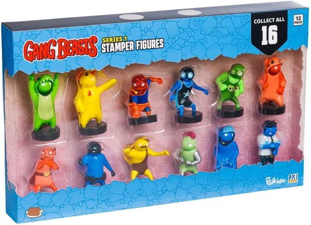 Gang Beasts Ink Stamper 12pk Wrestler Bear Chicken Party Cake Favors P ...
