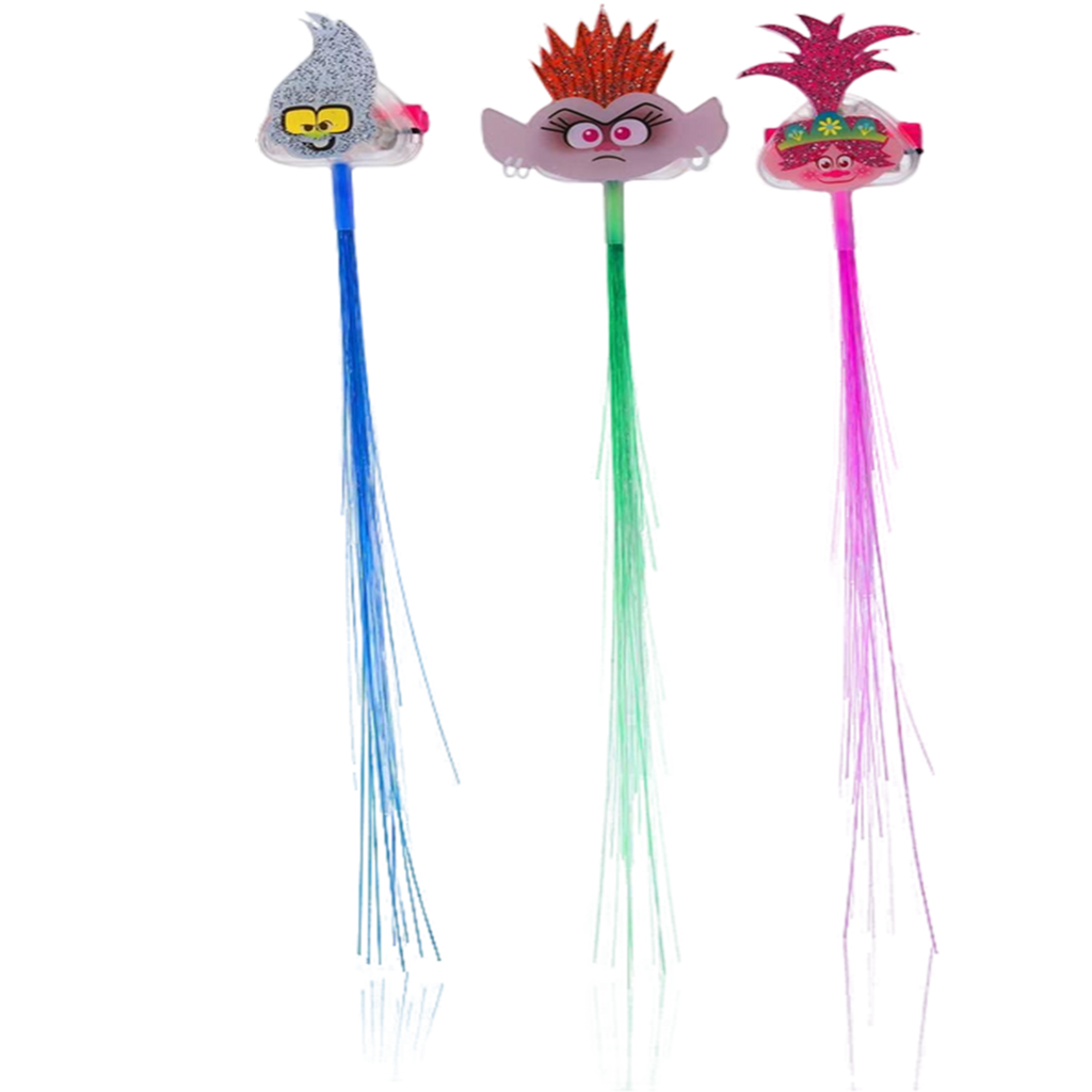 Trolls World Tour Hair Lights 3pk Fibre Optic Color | Archie's Toys ...