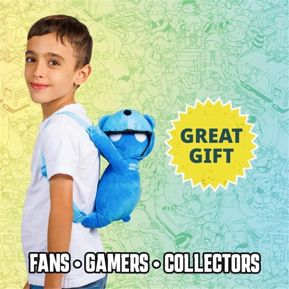 Gang Beasts Blue Bear Plush Backpack School Bag Video Game Character P ...