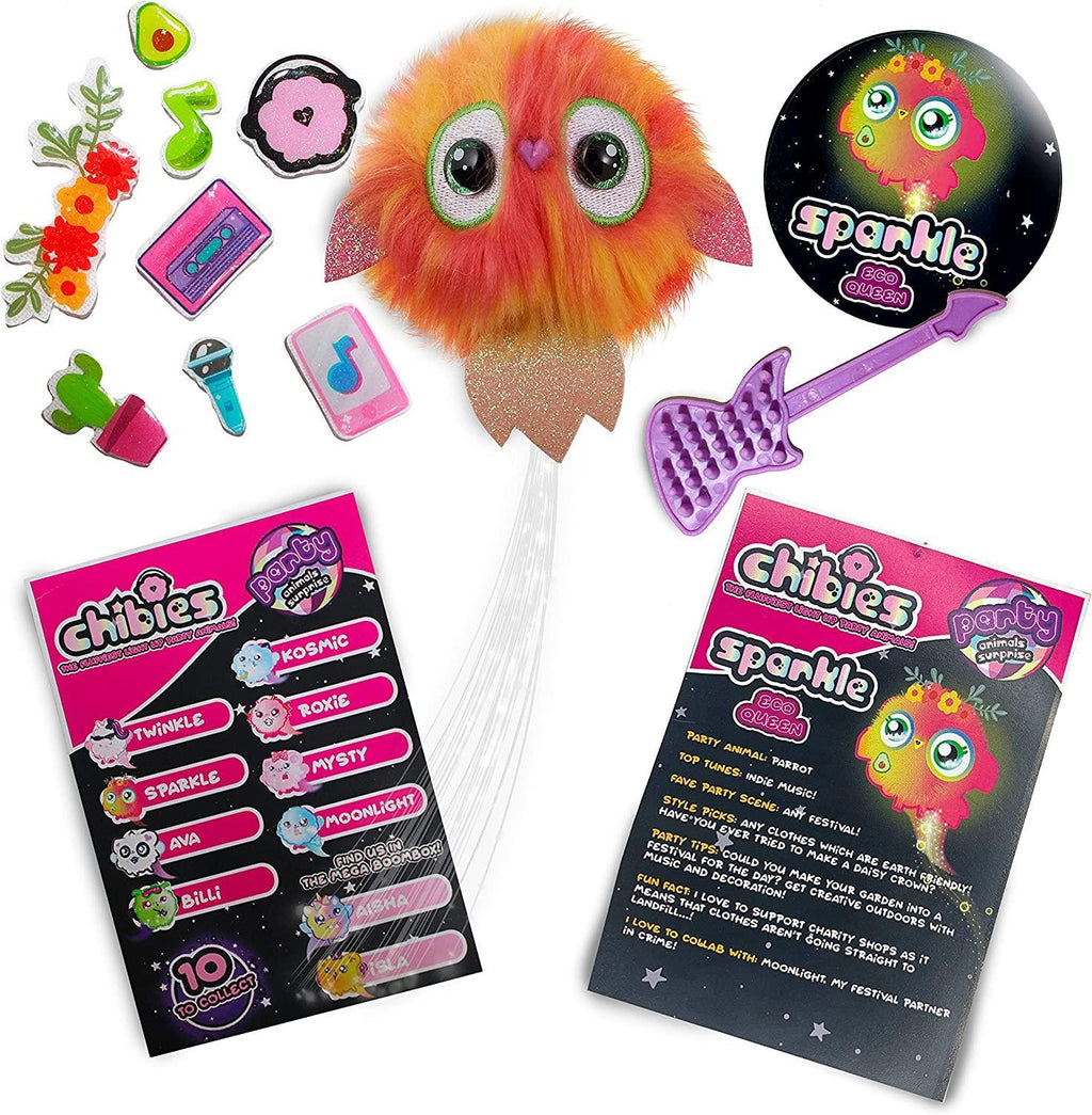 Chibies Boom Box Sparkle Parrot Interactive with Music Glows Lights WO ...