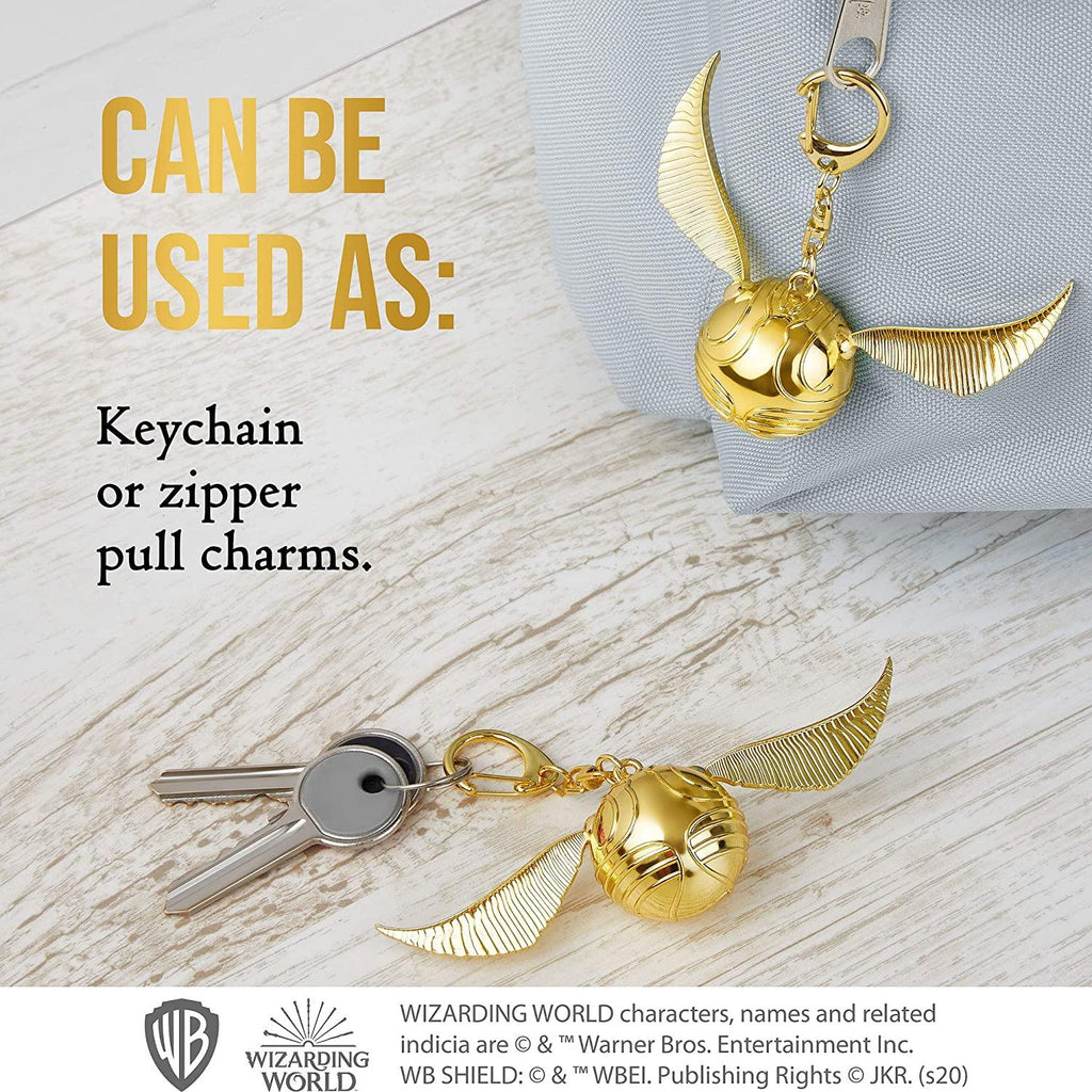 Harry Potter Golden Snitch Keychain Movable Wings for Zipper Pull Gift ...