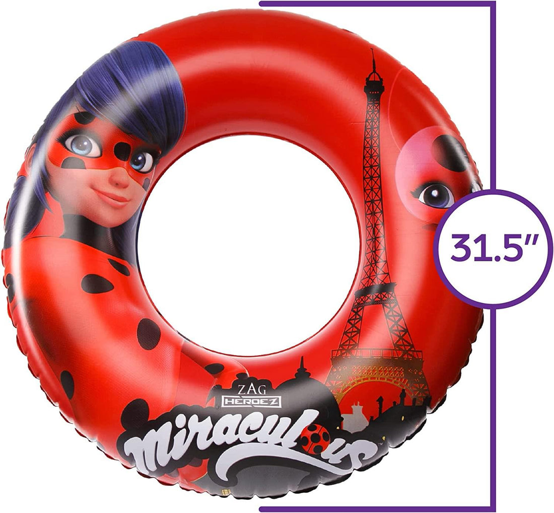 Miraculous Ladybug & TIki Pool Float Inflatable Tube Raft 30" Mighty M ...